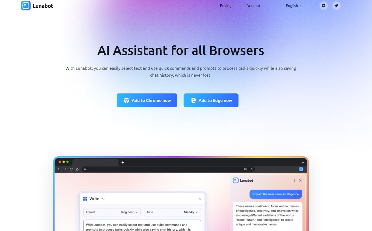 Lunabot 評論、功能、價格和替代方案 - Aitoolnet