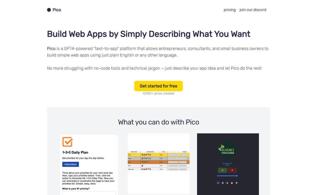 Pico Reviews, Features, Pricing and Alternatives - Aitoolnet