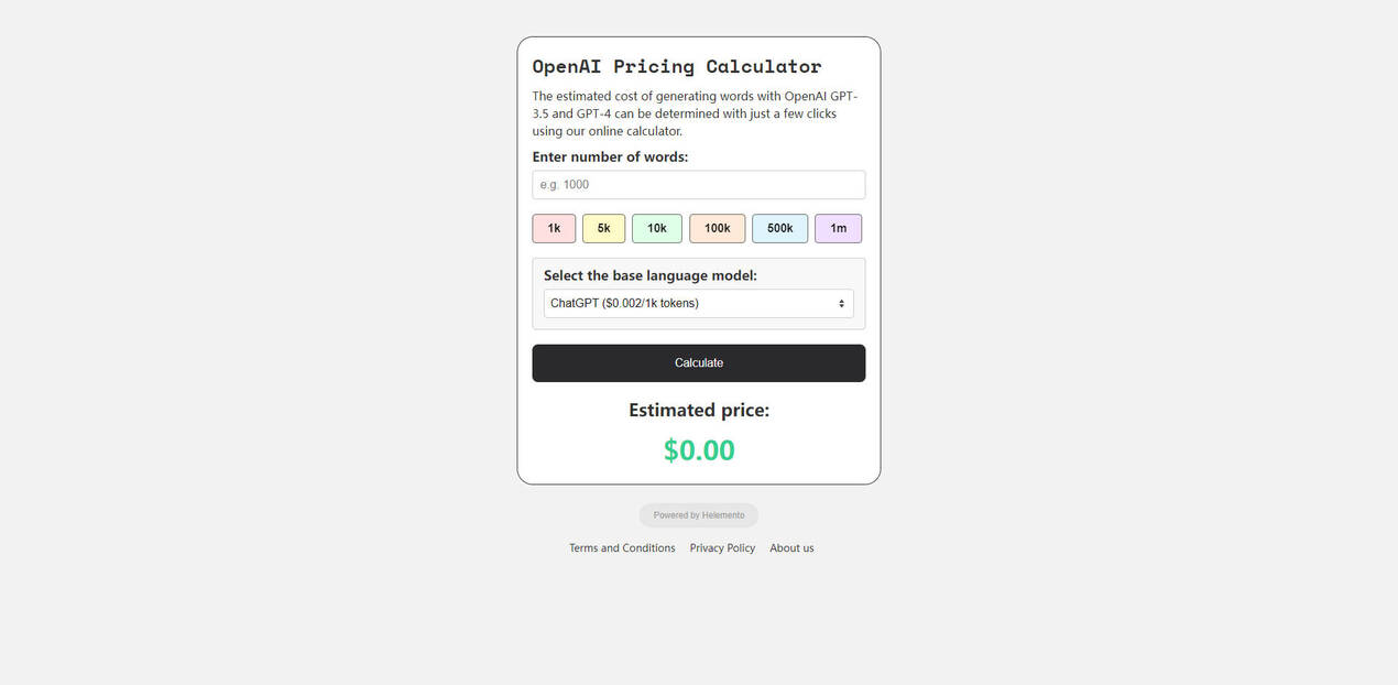 OpenAI ChatGPT API Pricing Calculator - Instant AI Cost Estimator for ... OpenAI ChatGPT API Pricing Calculator - Instant AI Cost Estimator for ...