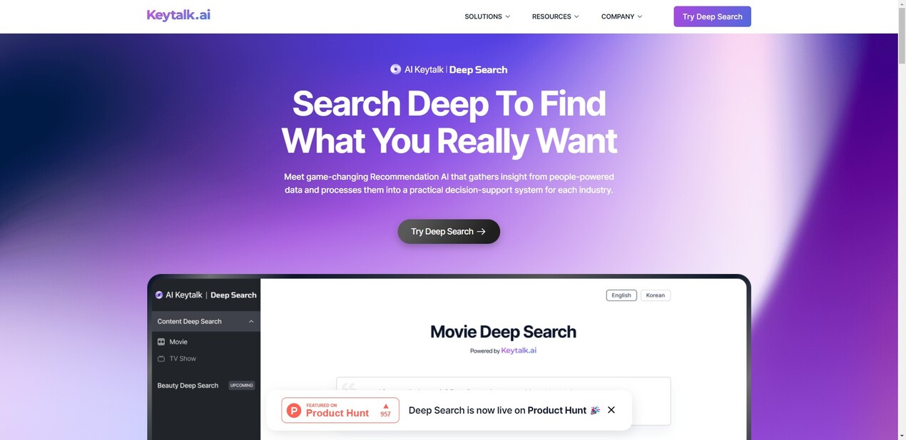 Movie Deep Search by AI Keytalk - Revolutionary AI for Seamless Search ...