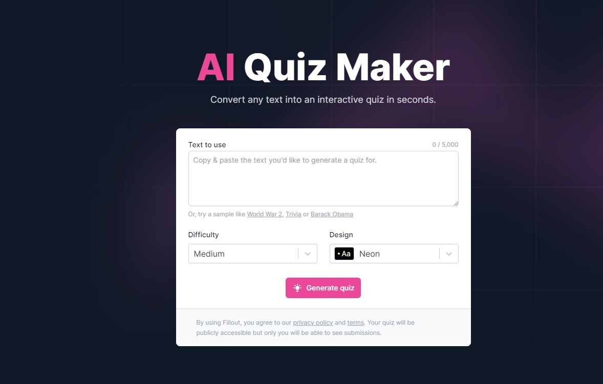 Ai Quiz Maker 리뷰 기능 가격 및 대체품 Aitoolnet