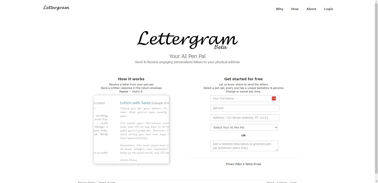 Lettergram - AI-Powered Nostalgic Letter Exchange - Aitoolnet