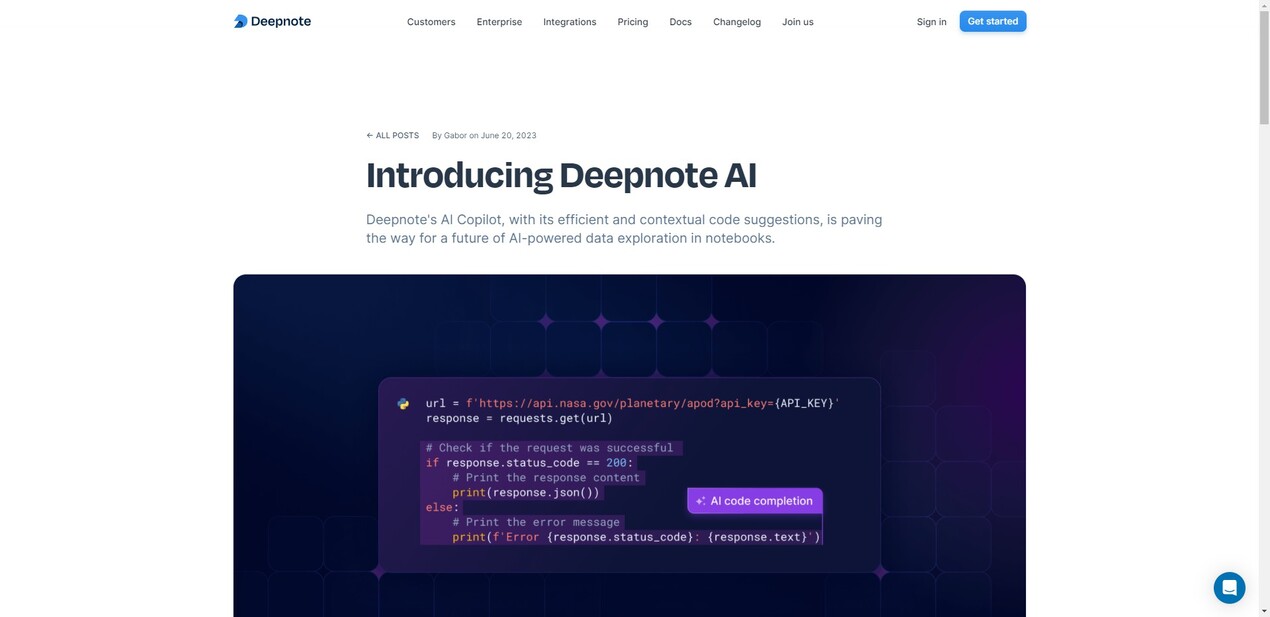 Deepnote - Revolutionize Data Science: Collaborative AI-Powered ... Deepnote - Revolutionize Data Science: Collaborative AI-Powered ...
