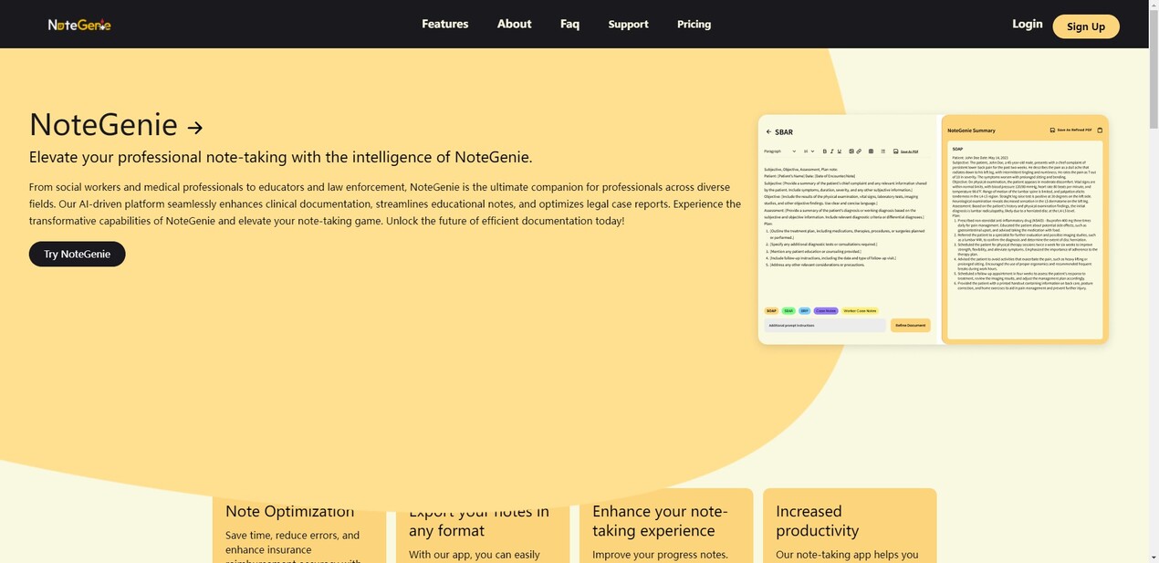 NoteGenie - Smart Notes for Professionals, Save Time, Boost Efficiency ...