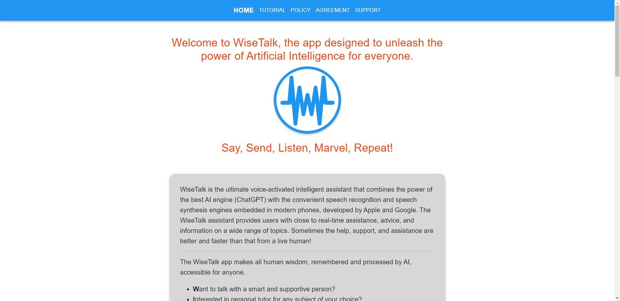 WiseTalk Reviews, Features, Pricing and Alternatives - Aitoolnet