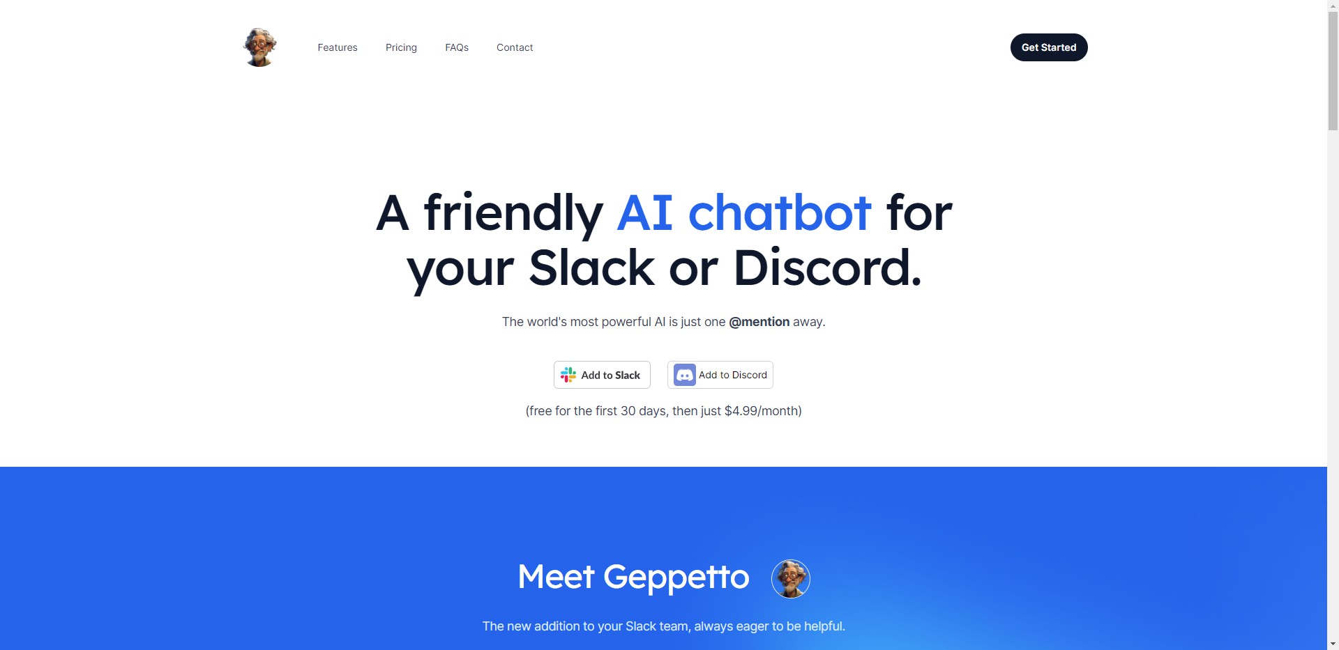 Geppettochat - Chatbot for Seamless Team AI Assistance - Aitoolnet
