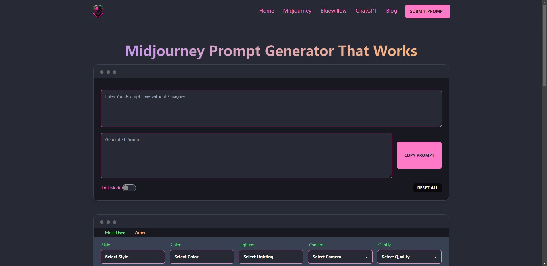 Midjourney Prompt Generator - Custom Prompt Helper Reviews, Features ... Midjourney Prompt Generator - Custom Prompt Helper Reviews, Features ...