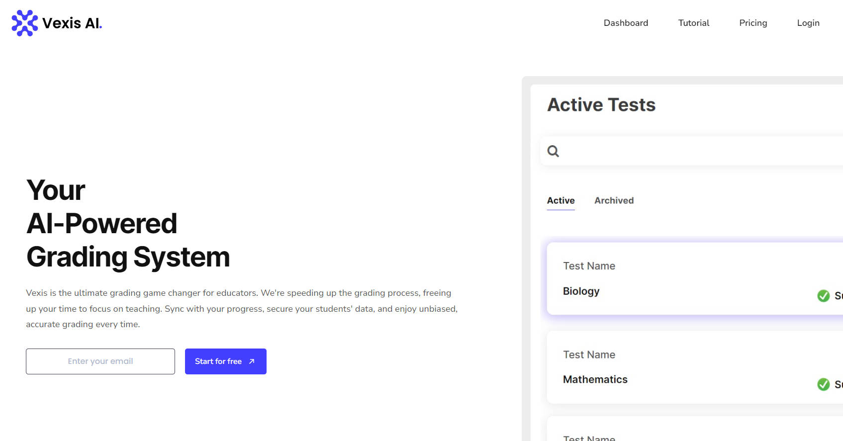 Vexis AI - Revolutionizing Grading: AI for Educators' Efficiency and Insights - Aitoolnet
