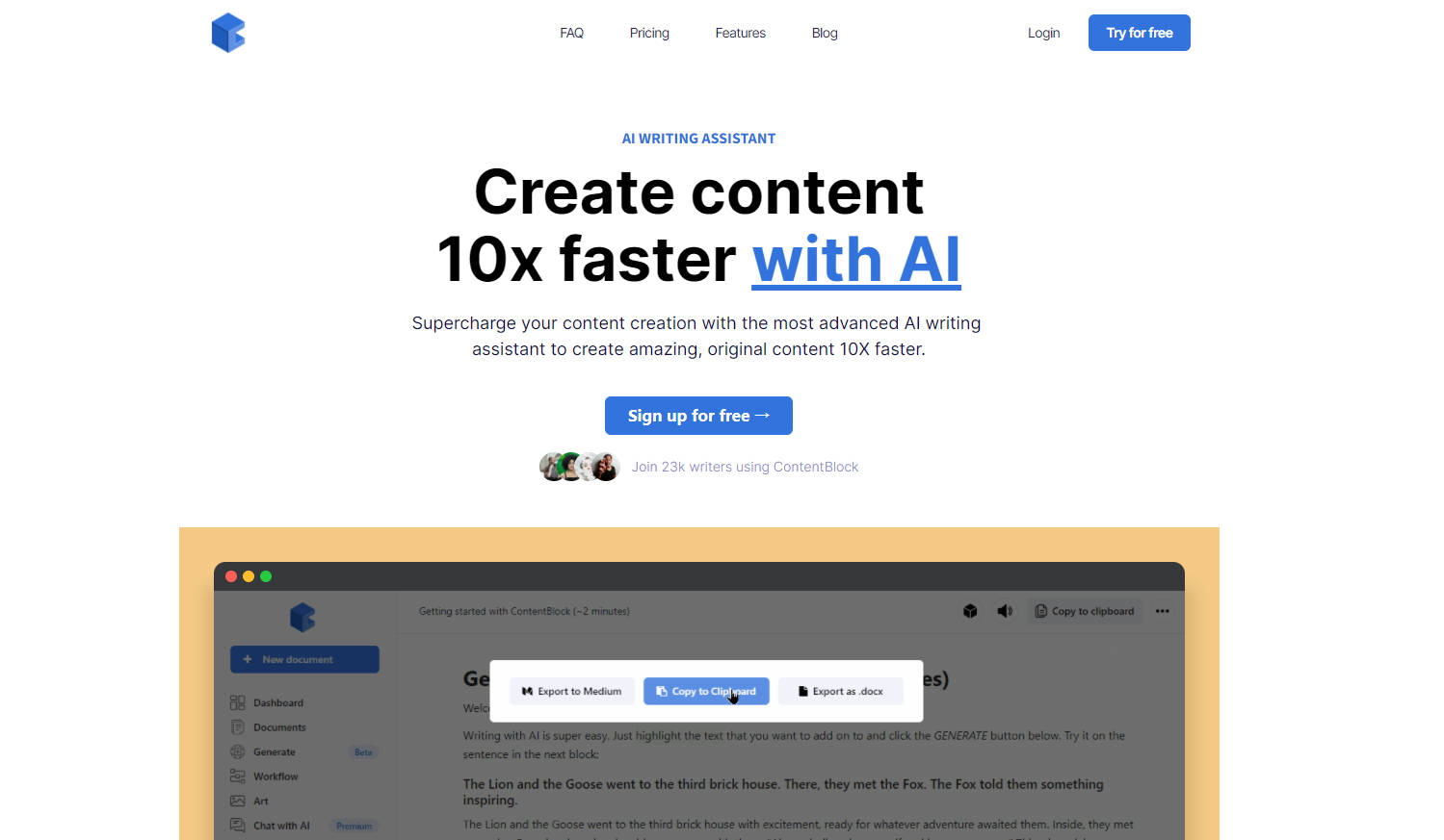 ContentBlock - AI-Powered Content Creator for Every Writing Need - Aitoolnet
