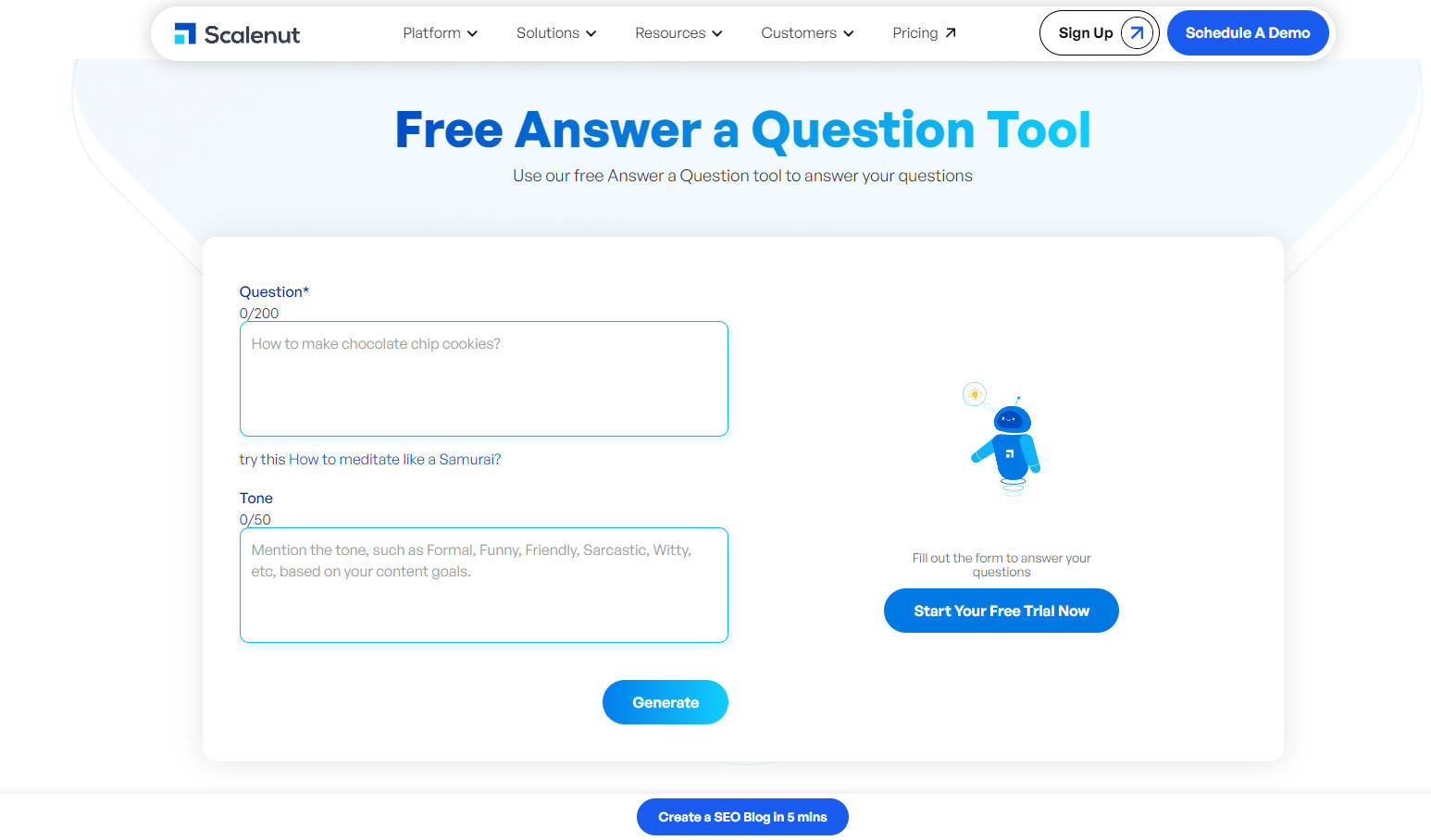 Scalenut's AI Powered Question Answer Generator - AI Crafted Answers ...