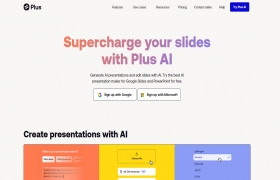 Plus AI - Create Stunning Presentations in Minutes - Aitoolnet