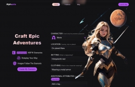 Alphazria - Your Private AI Fantasy Storyteller - Aitoolnet