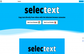Selectext - Easily Copy Text From Videos Anywhere Online - Aitoolnet