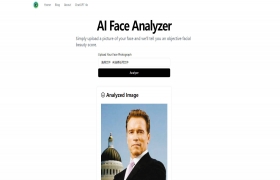 AI Face Analyzer - 计算您的美丽分数，拥抱独特的美学 - Aitoolnet